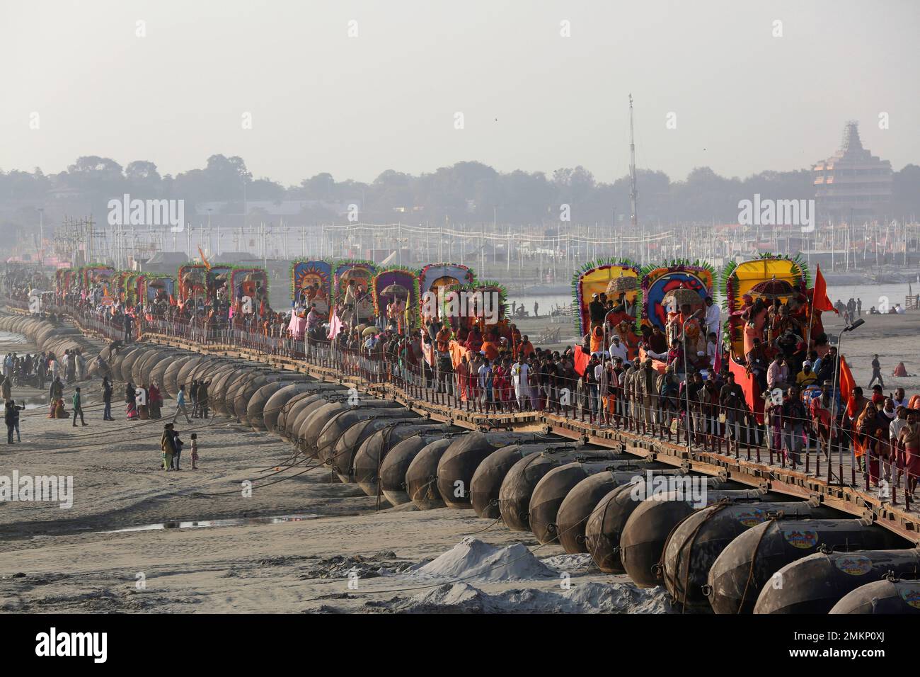 Saints of Shri Panchayati Bada Udasin return to their camp at the ...