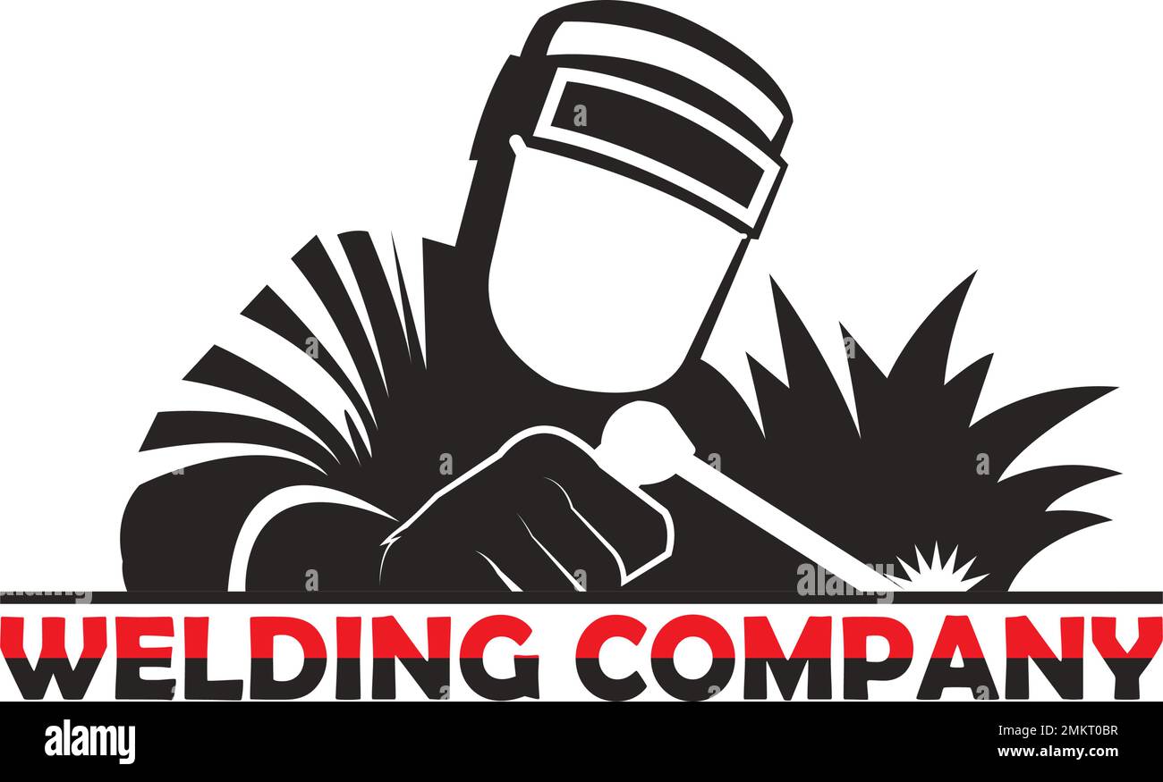 modèle de dessin d'illustration vectorielle du logo de soudure Image ...