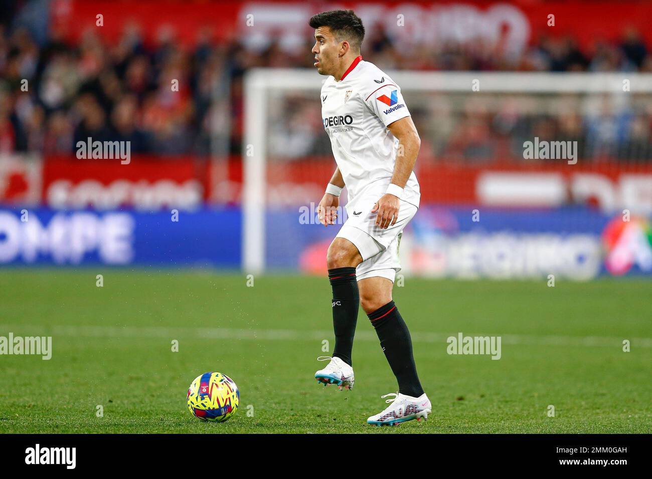 Marcos Acuna de Sevilla FC pendant le match de la Liga entre Sevilla FC ...