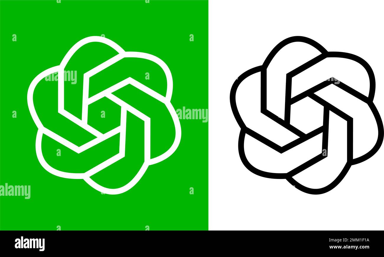 Logo ChatGPT Ouvrir l'icône ai avec chatbot. Intelligence artificielle ...