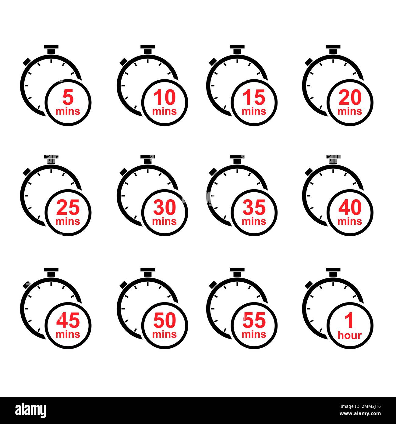 Jeu de l'icône du minuteur sport, du symbole graphique numérique du ...
