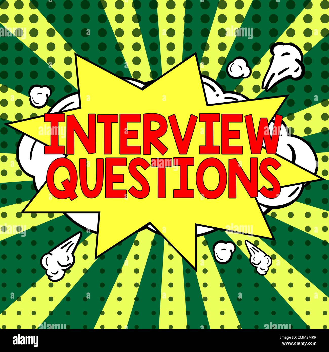 Affiche présentant des questions d'entrevue. Idée d'affaires sujet ...