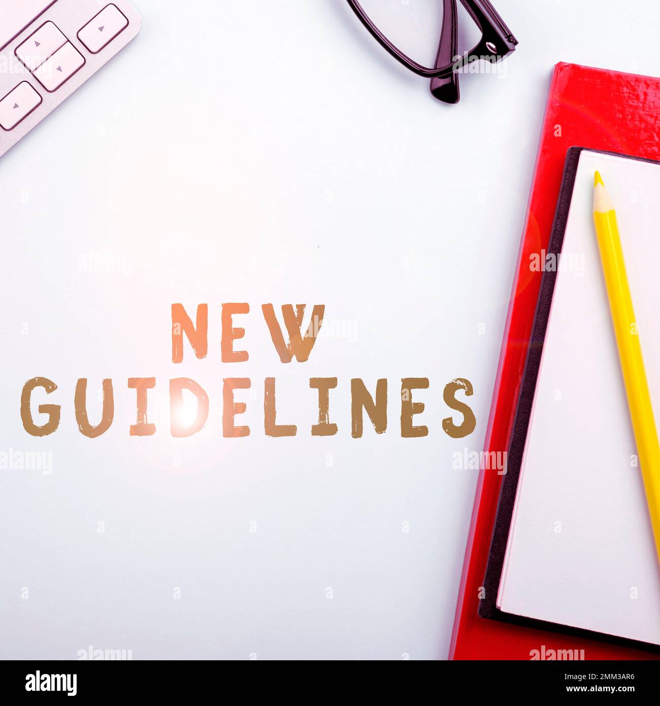Affichage conceptuel nouvelles directives. Concept signifiant une ...