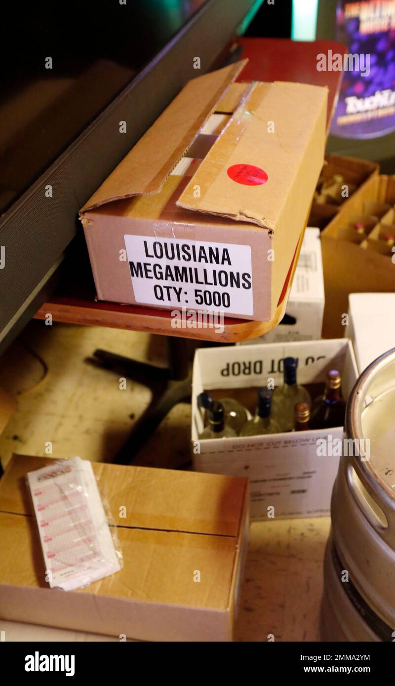 Lottery forms for Louisiana Mega Millions and Powerball, await ...