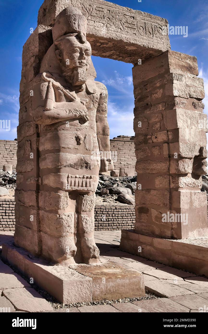 Le temple de Gerf Hussein (Égypte) est un temple dédié au pharaon ...