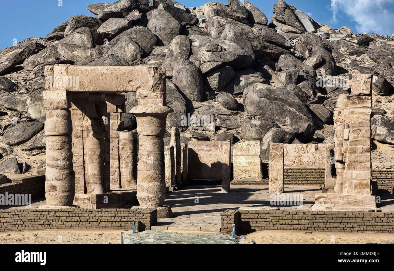 Le temple de Gerf Hussein (Égypte) est un temple dédié au pharaon ...