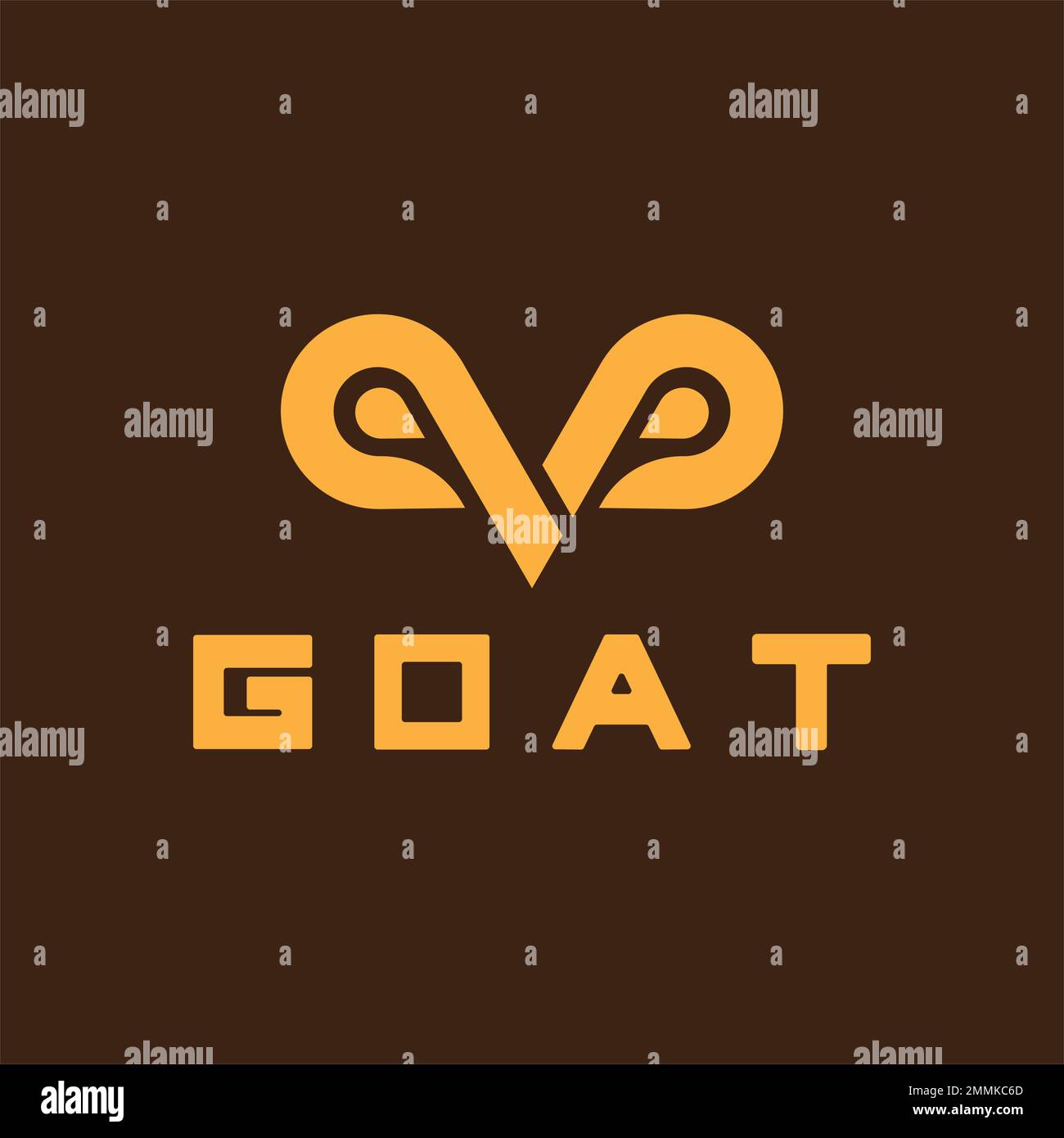 Brebis chèvre cornes idée logo design vecteur icône illustration. Logos ...