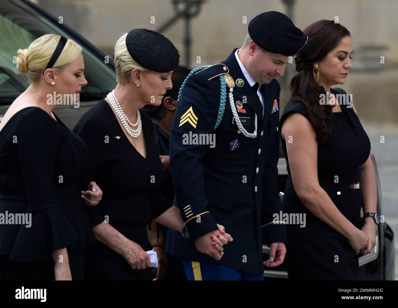 From left, Meghan McCain, Cindy McCain, Jimmy McCain and his wife Holly ...