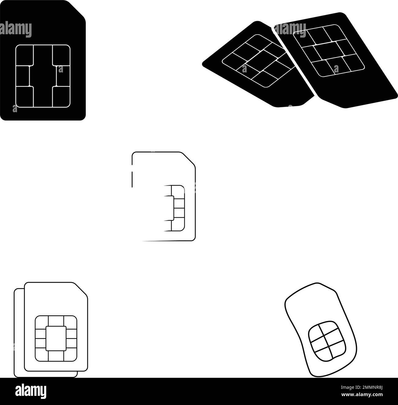 Sim karte Banque d'images noir et blanc - Alamy