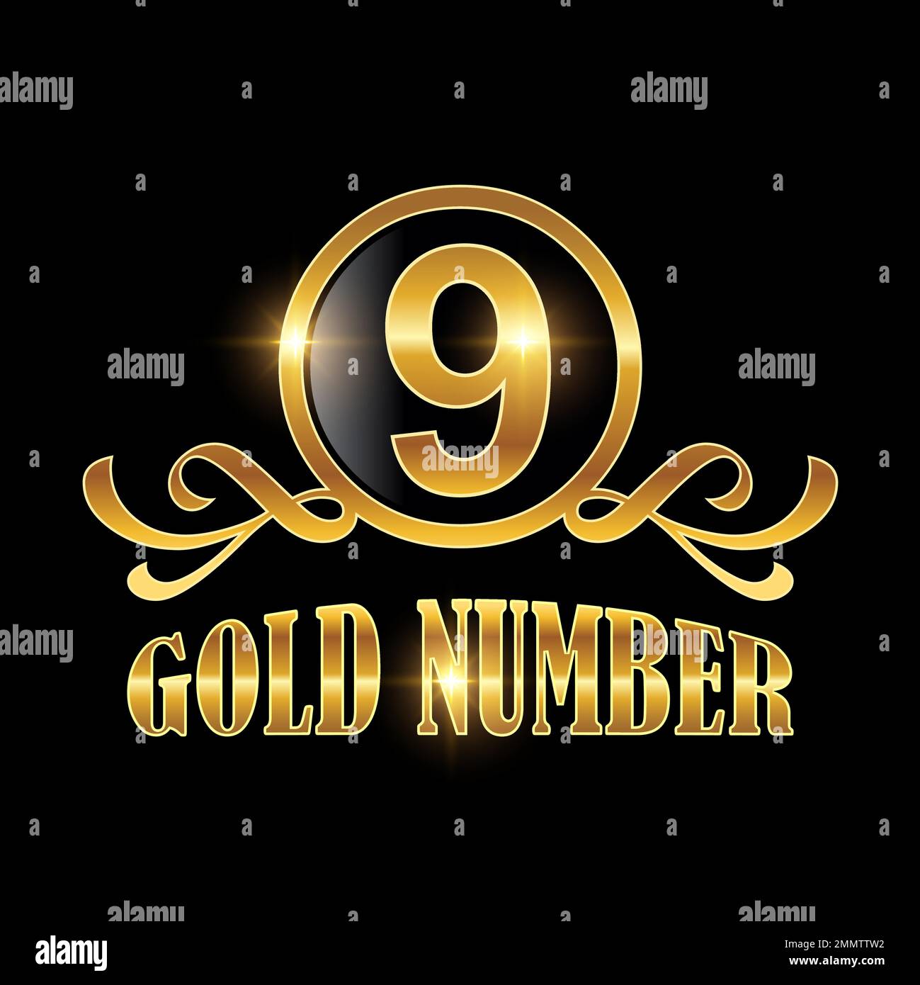 9 années Banque d'images vectorielles - Alamy