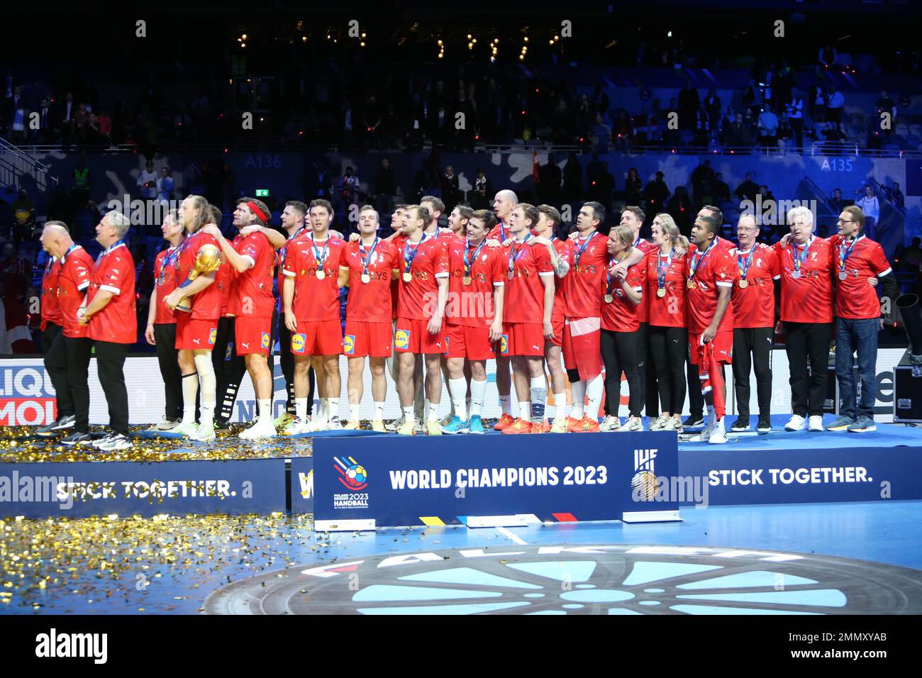 Team Denmark Champion du monde lors du Championnat du monde masculin de l'IHF 2023, finale du ...