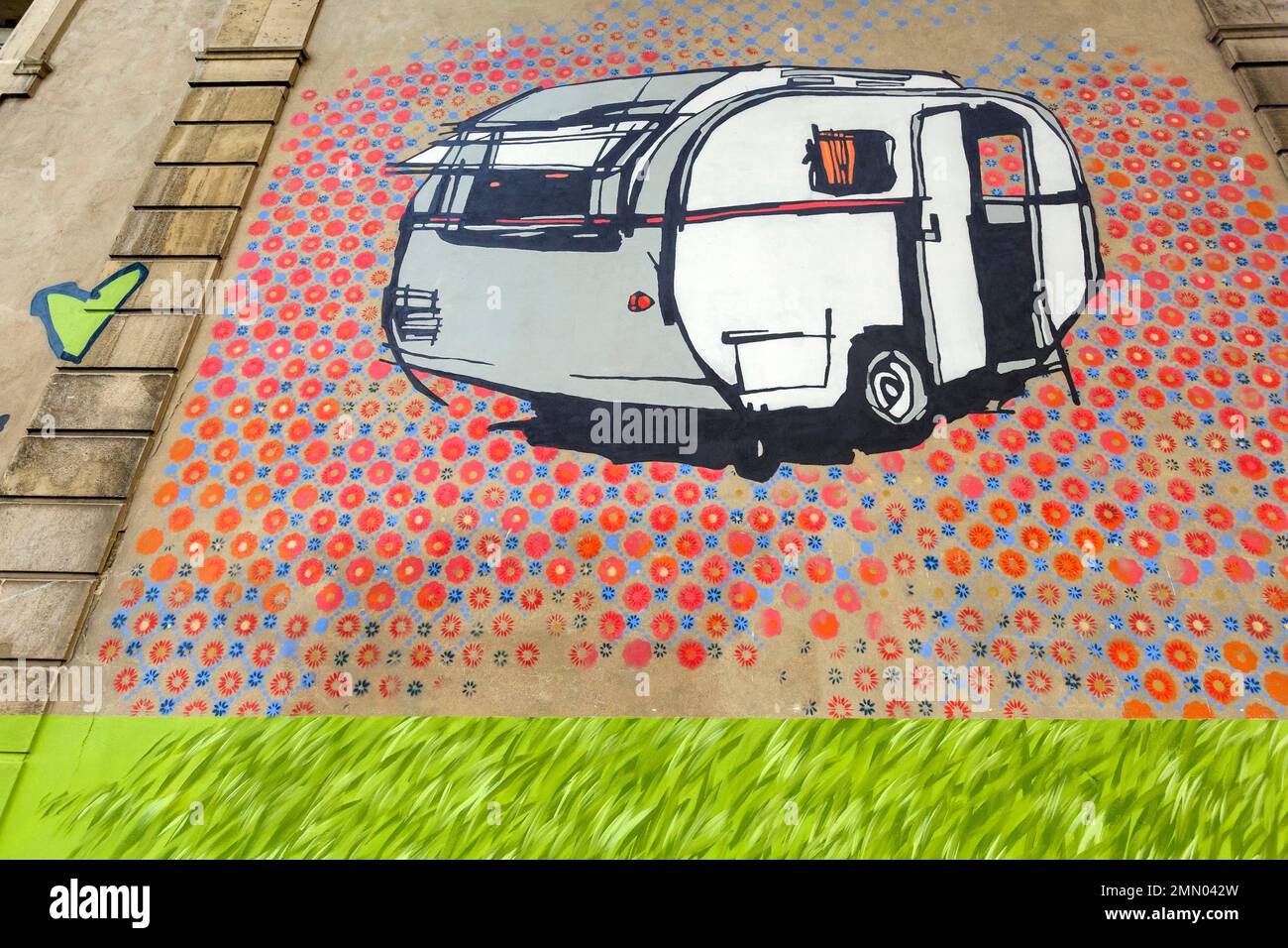 France, Meurthe et Moselle, Nancy, fresque de l'artiste Nancy Franc ...
