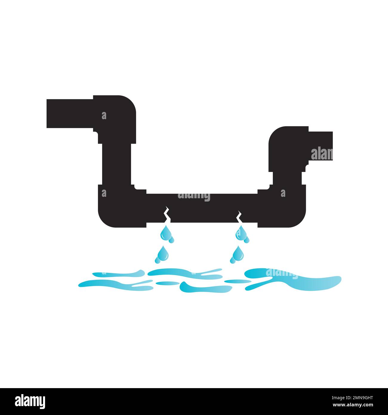 Water leak icon pipe broken Banque de photographies et d’images à haute ...