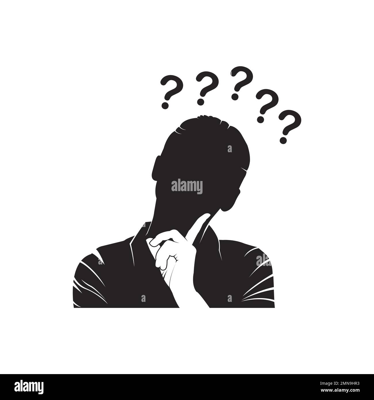 icône d'une personne qui pense, considérant une décision à prendre ...