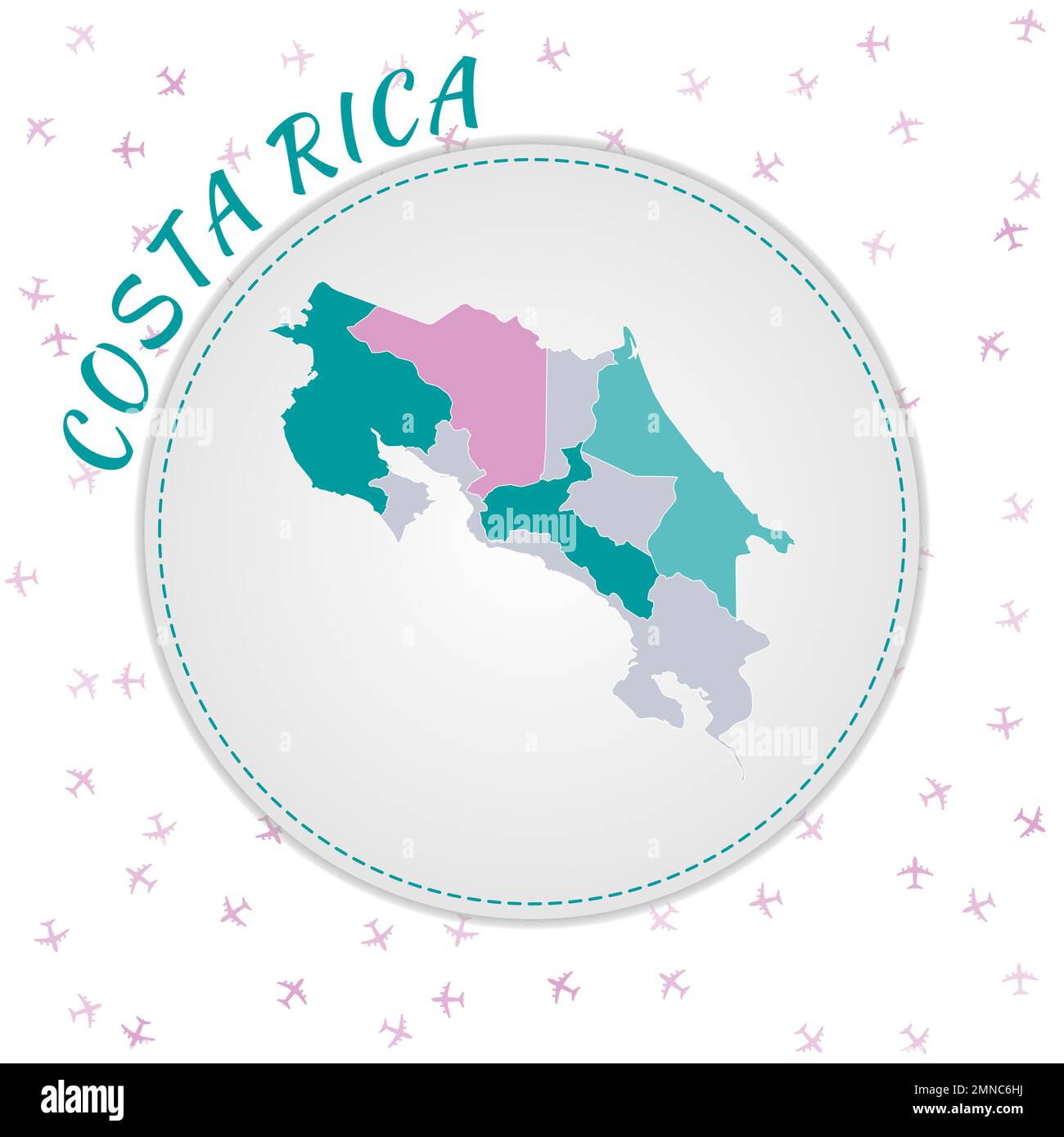 Mapa de costa rica en el mapa Banque de photographies et d’images à ...