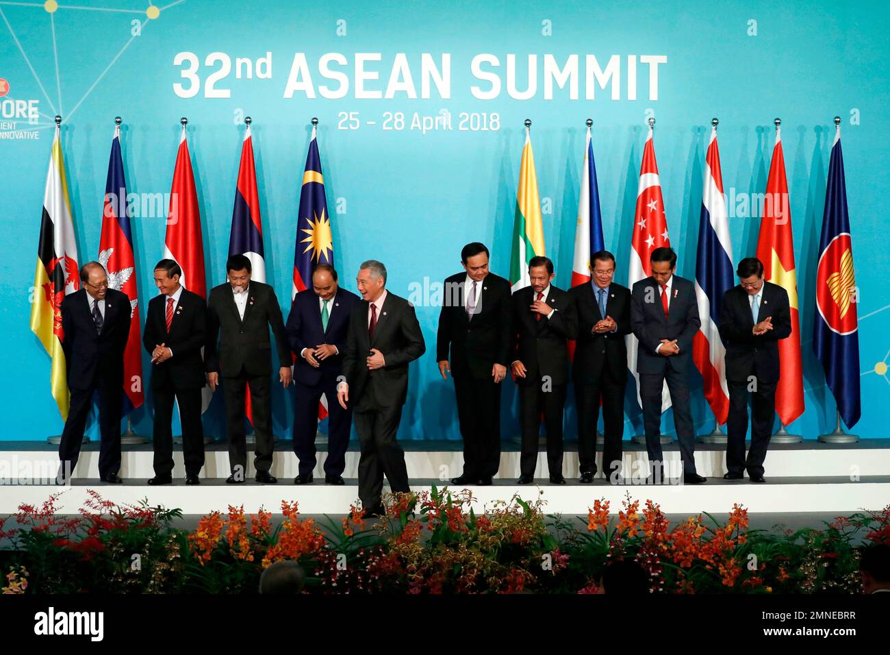 Leaders and country representatives from left to right; Malaysia's ...
