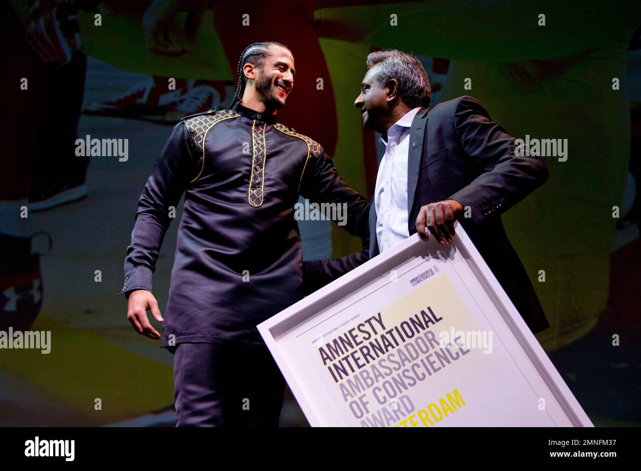 Former NFL quarterback and social justice activist Colin Kaepernick ...