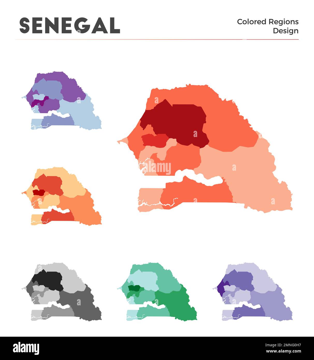 Collection de cartes du Sénégal. Frontières du Sénégal pour votre ...