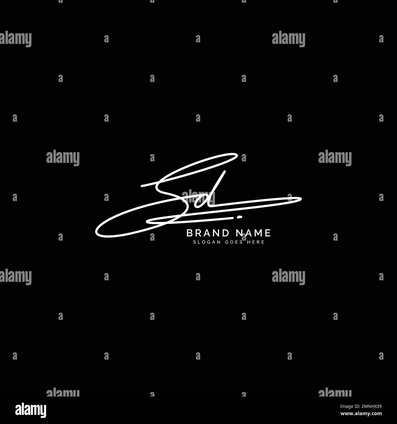 Logo signature sd Banque d'images vectorielles - Alamy