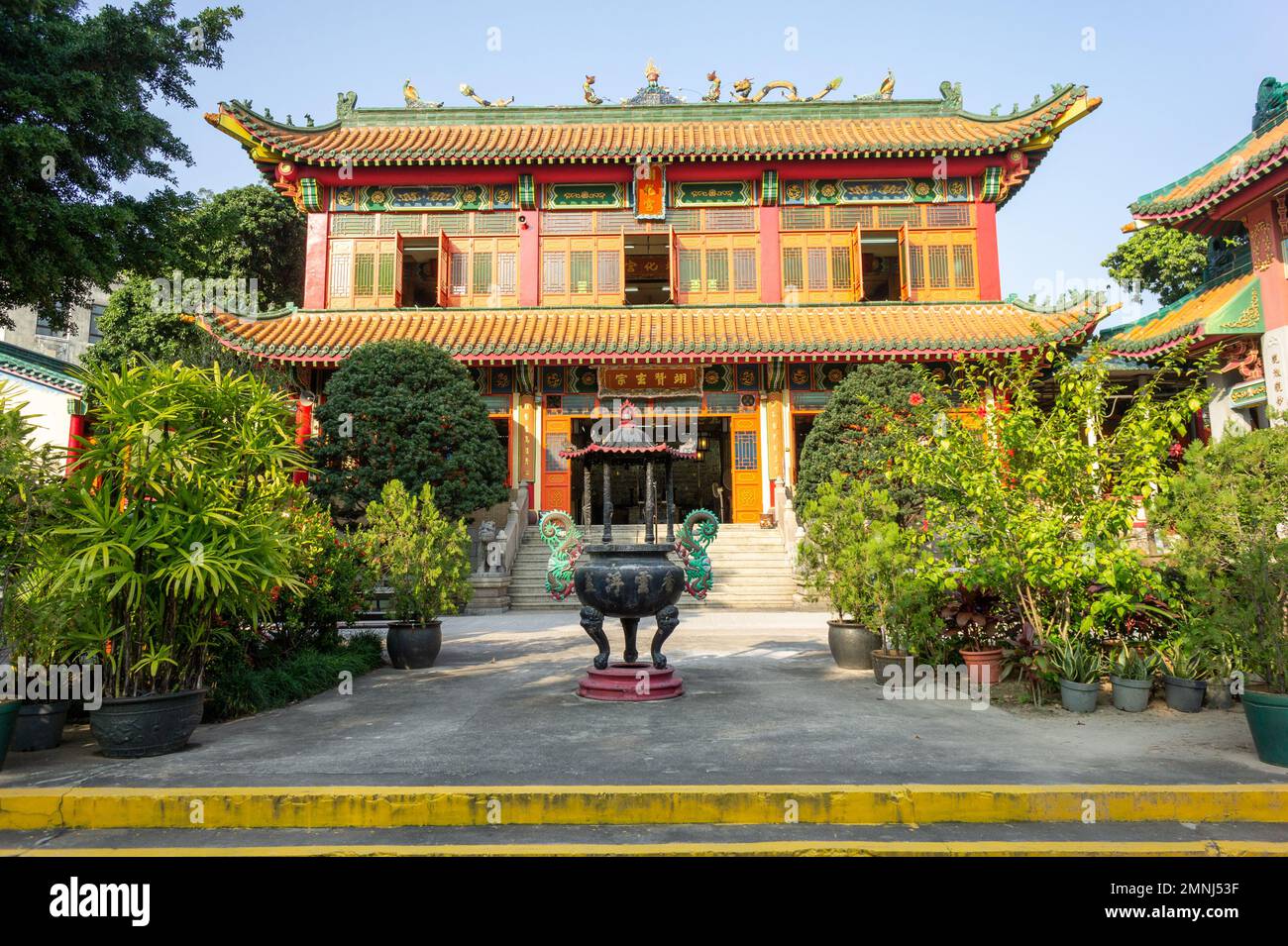 Détails du temple Ching Chung Koon à New Territories, Hong Kong, 2016 ...