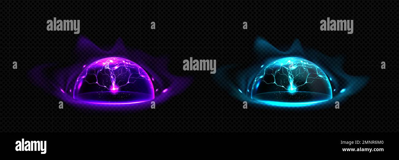 Jeu réaliste de protections énergétiques de défense png isolé sur fond ...