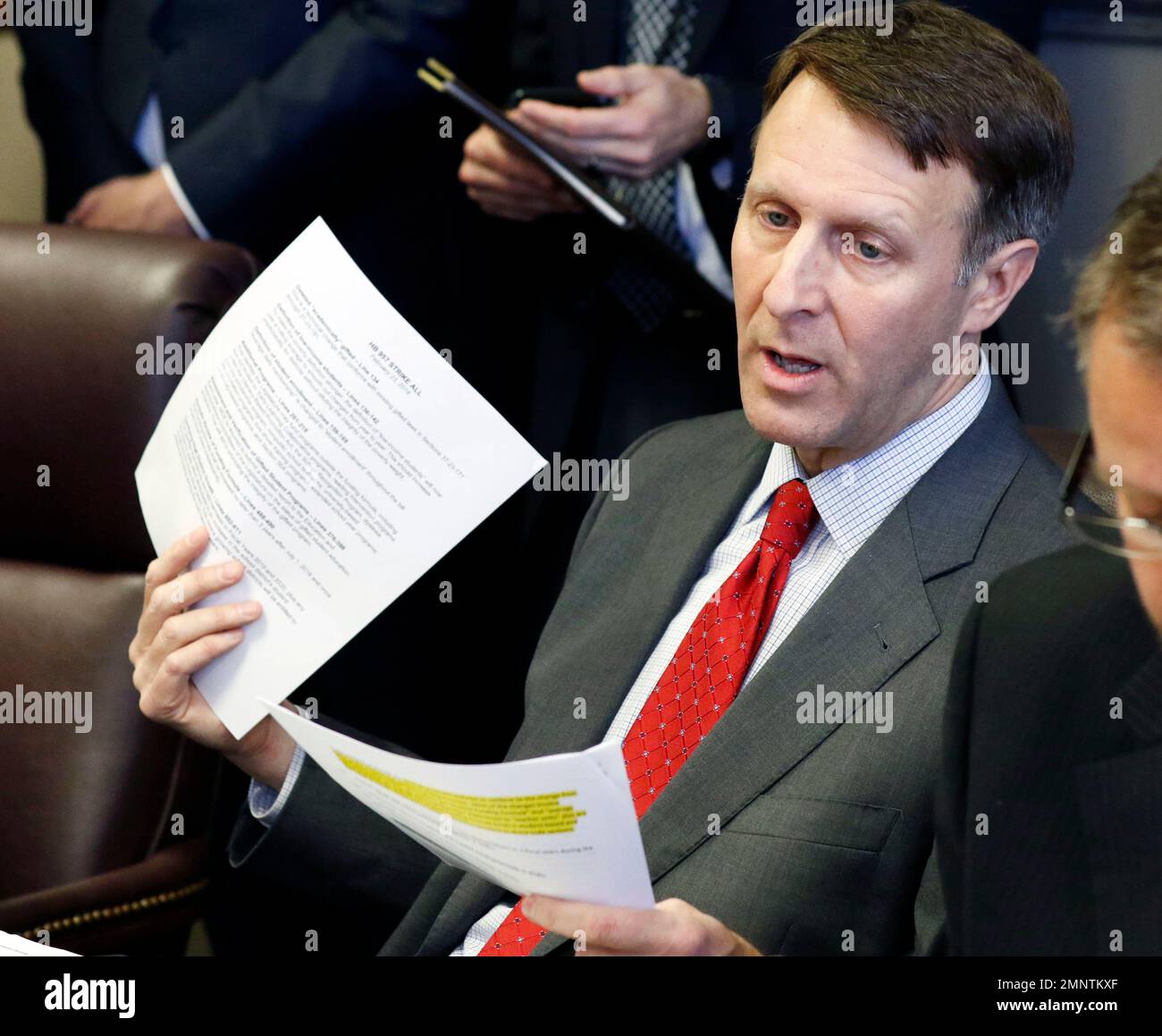 Senate Education Committee chairman Gray Tollison, R-Oxford, discusses ...