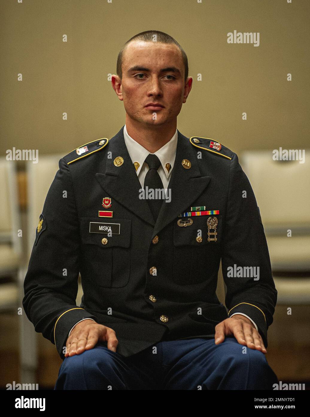 SPC de l'armée américaine. Nathaniel Miska, affecté à la Garde ...