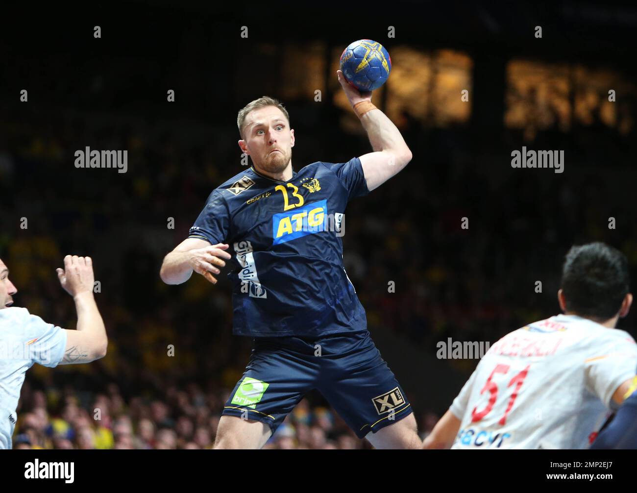 Albin Lagergren de Suède lors du Championnat du monde masculin de l'IHF ...