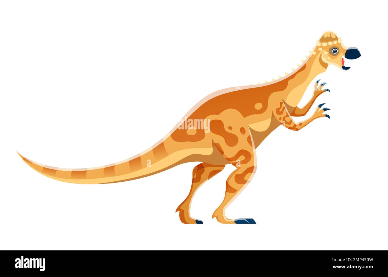 Personnage de dinosaure de dessin animé Pachycéphalosaurus. Lézard paléontologie isolé, animal ...