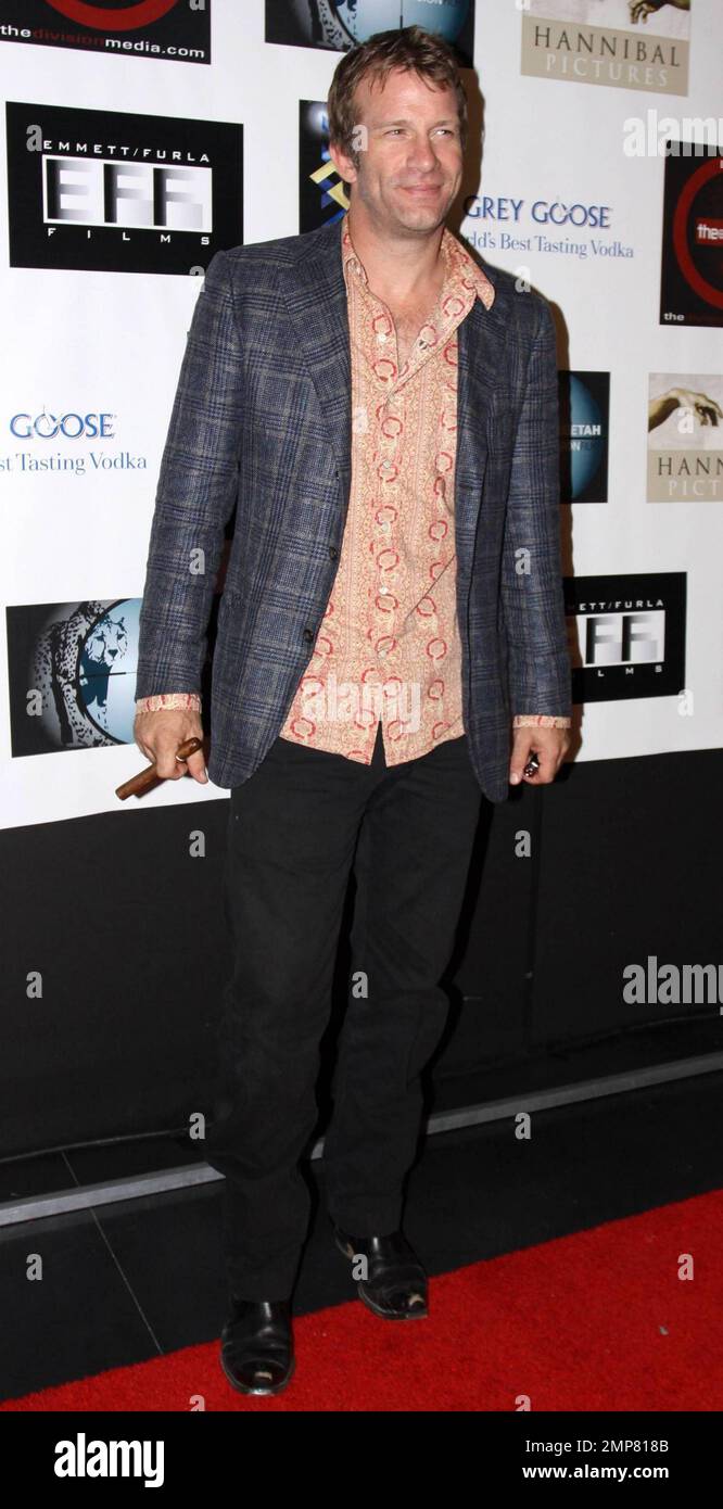 Thomas Jane pose sur le tapis rouge de l'AFM Blowout Party organisé par ...