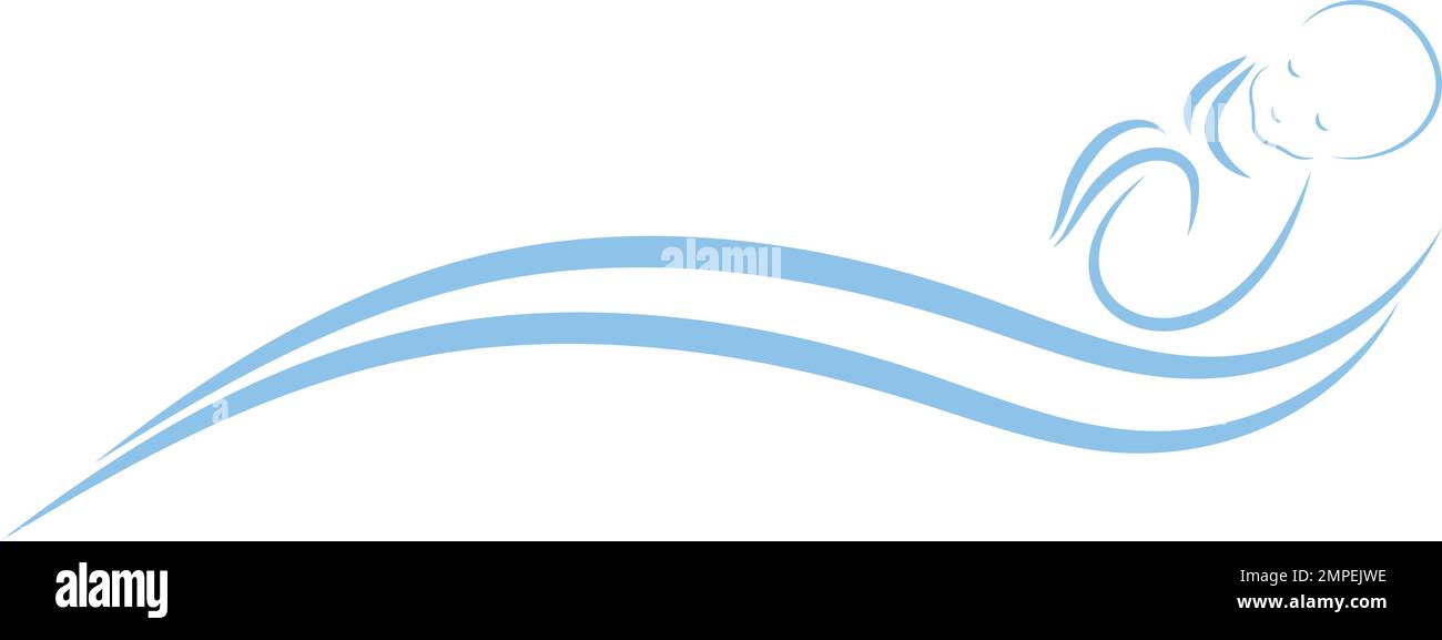 Enfant, bébé, tout-petit, logo de la sage-femme, logo, arrière-plan ...