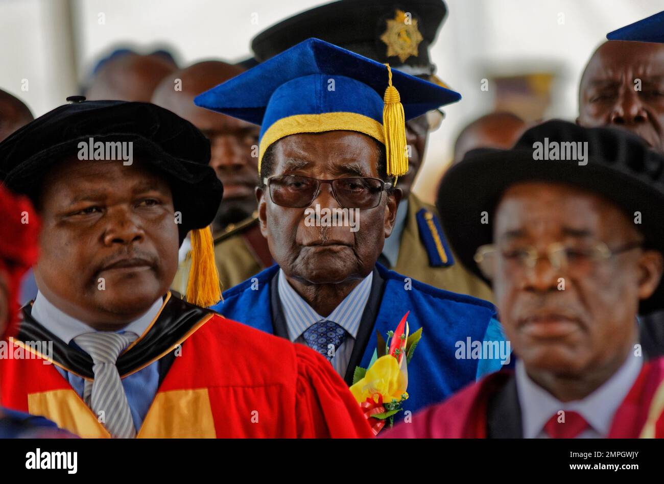 FILE -- In this Friday, Nov. 17, 2017 file photo, Zimbabwe's President ...