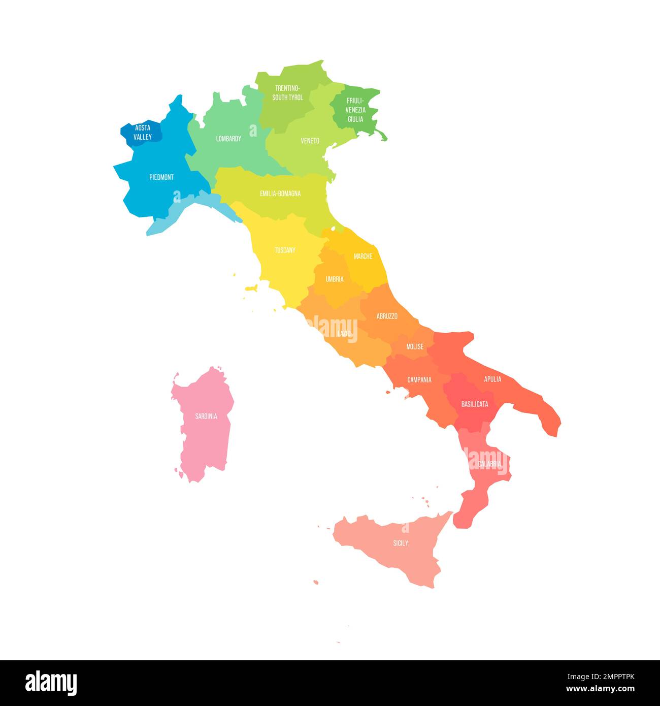 Italy political map Banque de photographies et d’images à haute résolution - Alamy