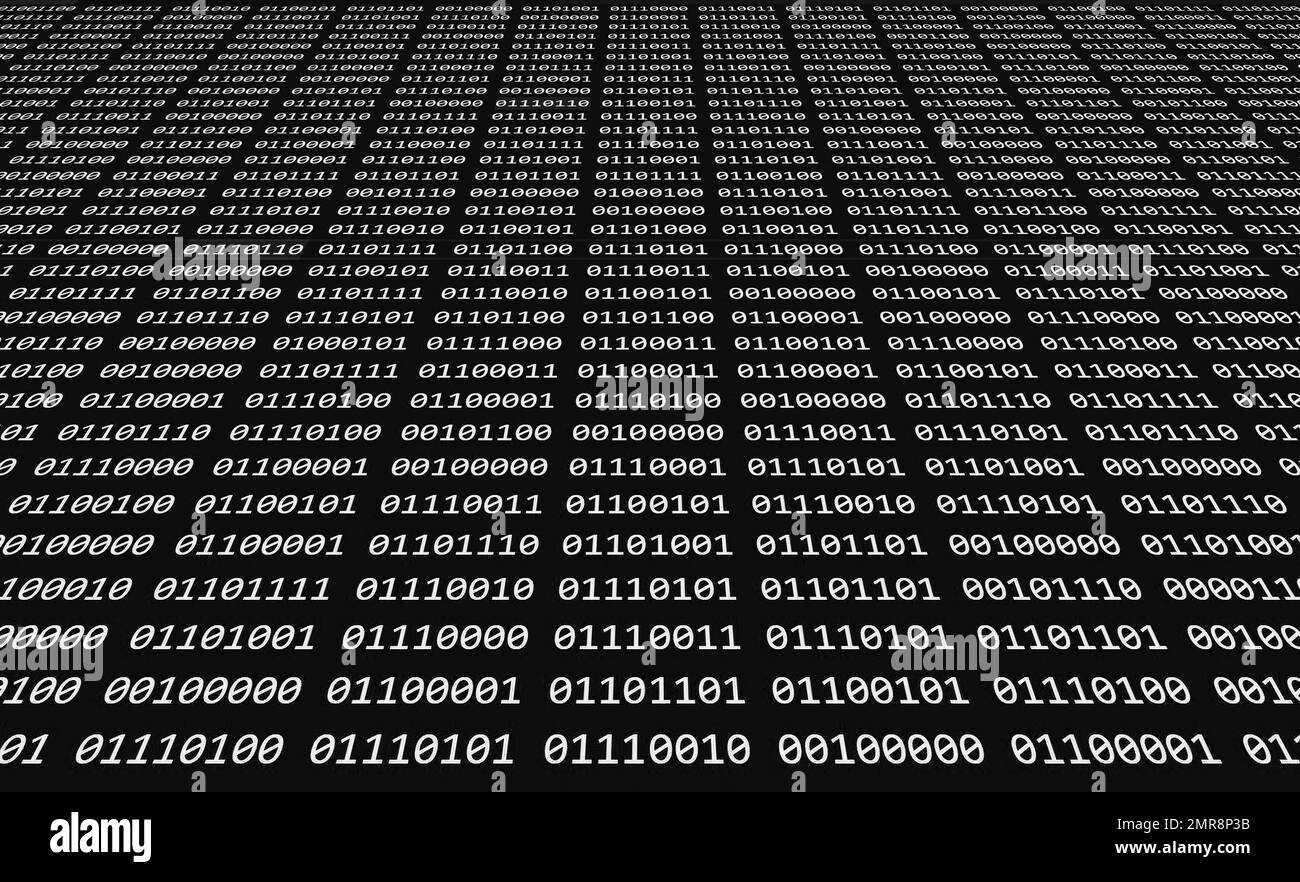 Binary code background digital ones Banque d'images noir et blanc - Alamy