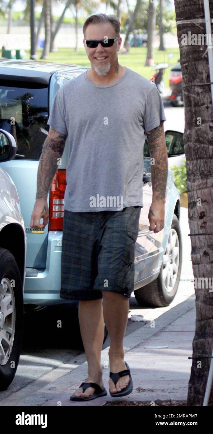 James Hetfield In Metallica Members At The Beach Zimbio