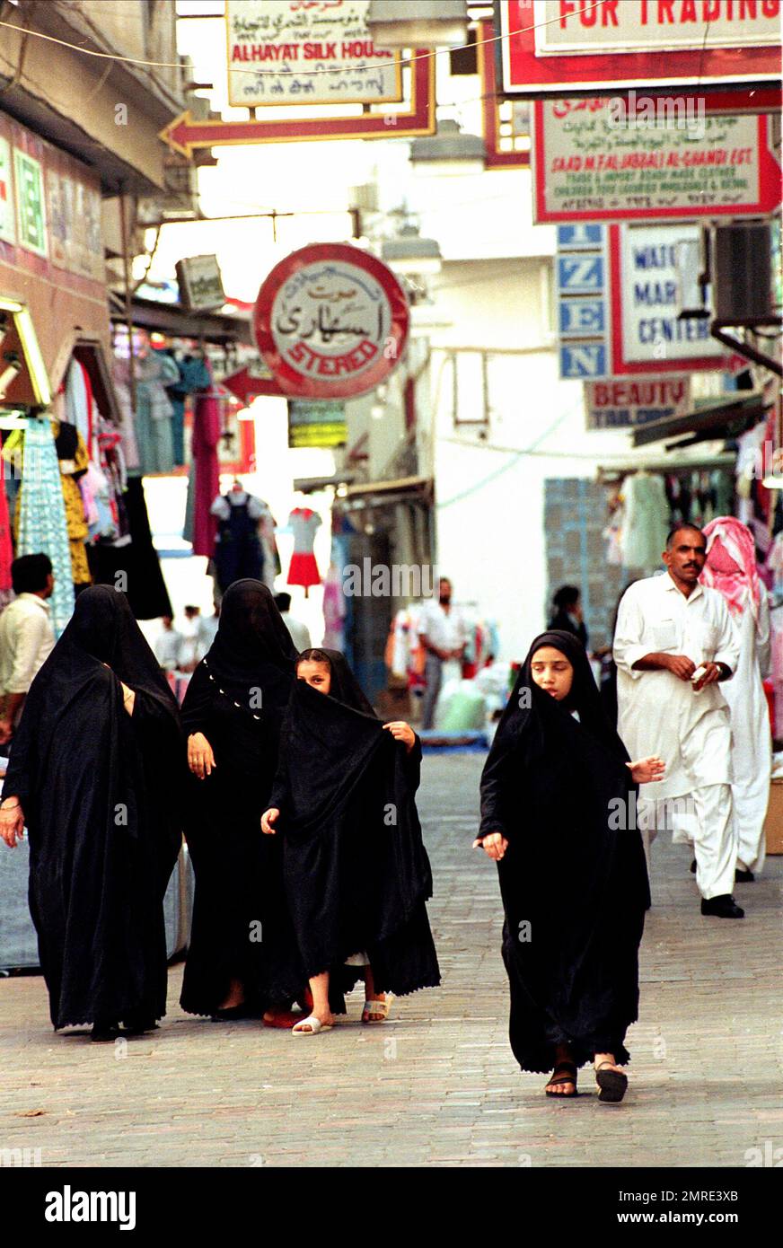FILE- In this Sept. 16, 1990 file photo, two Saudi women wear the black ...