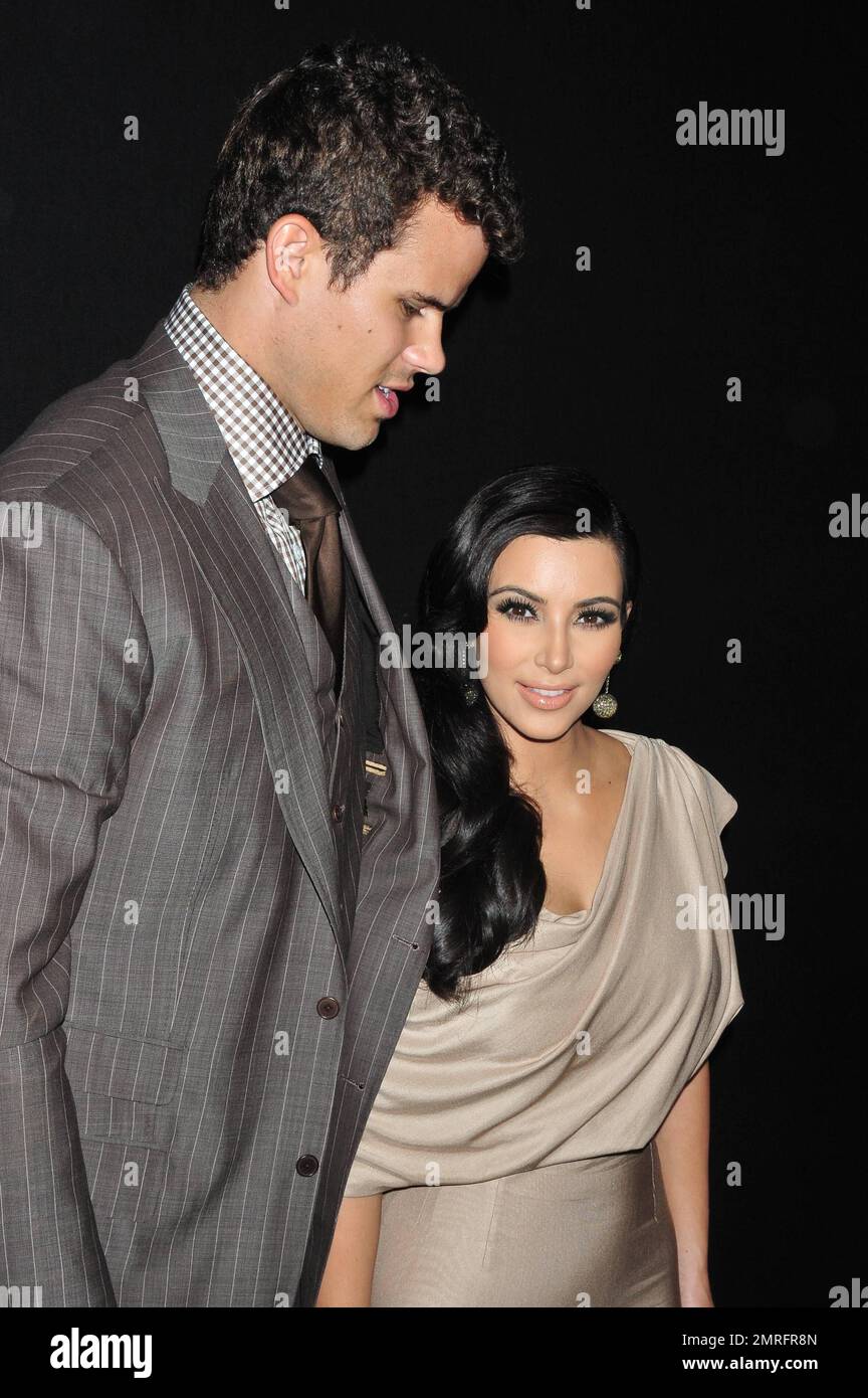 Kim Kardashian et Kris Humphries lors d'une réception de mariage ...