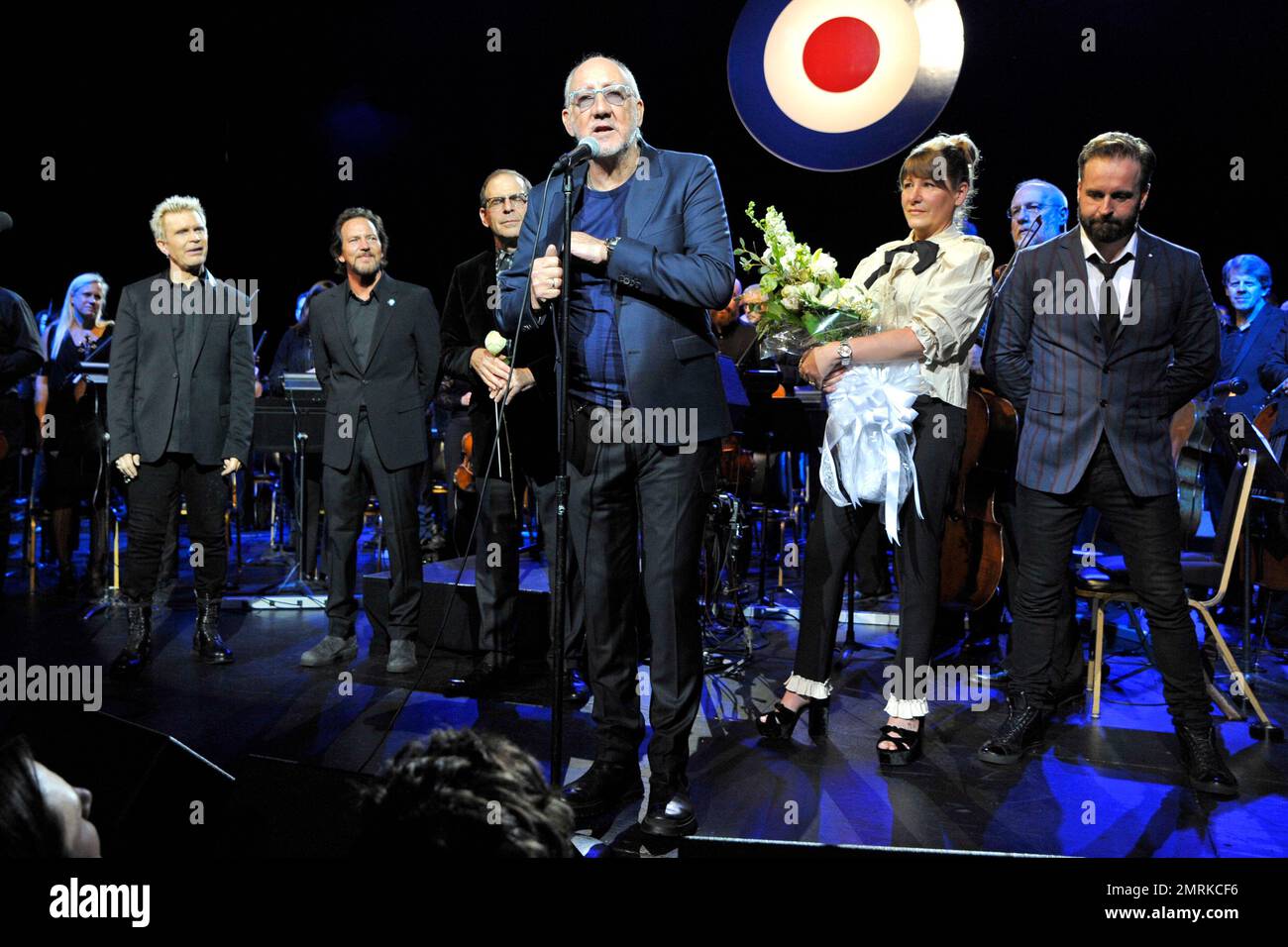 (from left) Billy Idol, Eddie Vedder, Robert Ziegler, Rachel Fuller ...