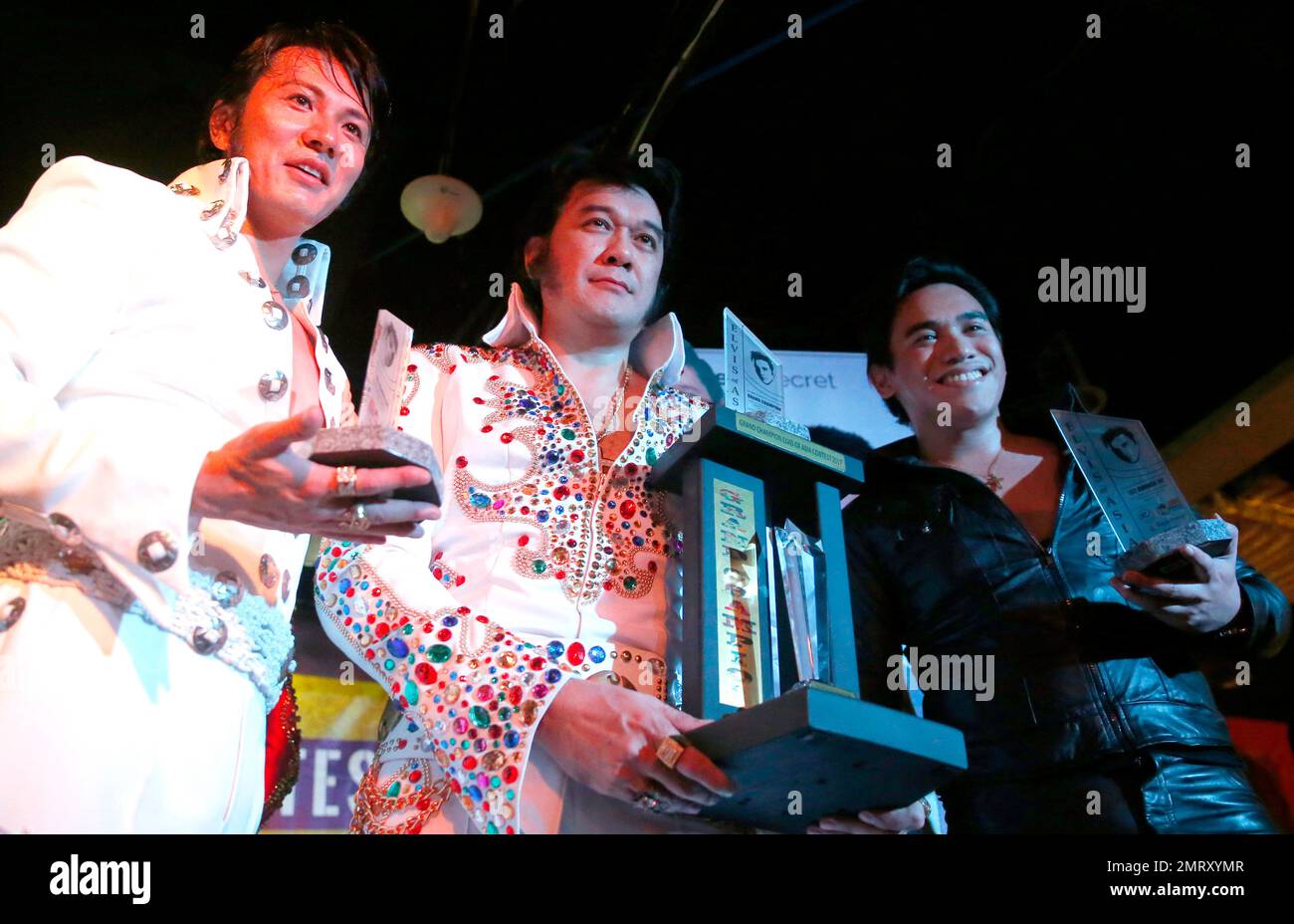 Elvis impersonators and winners of the First Annual Elvis of Asia ...