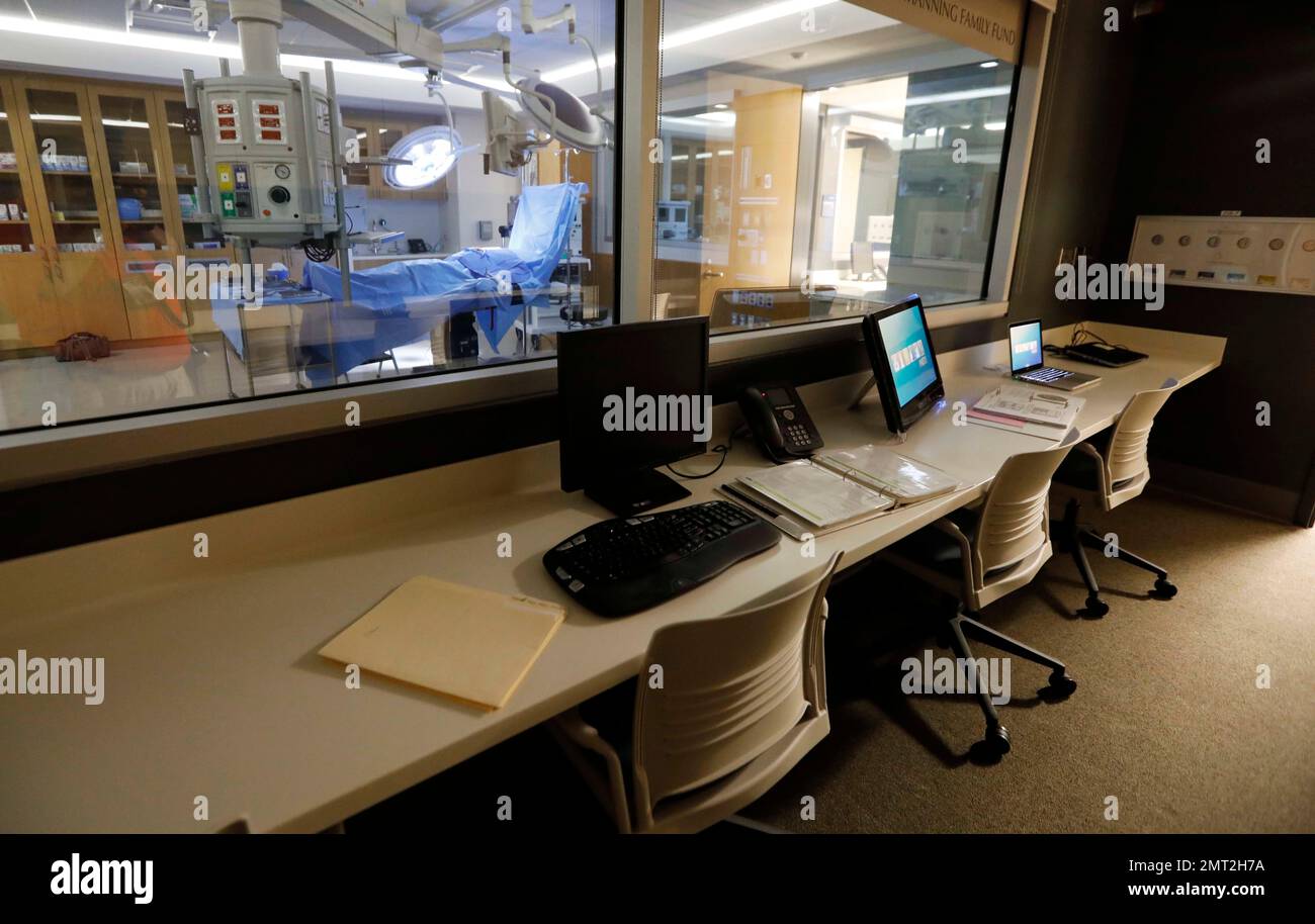 A simulated operating room that allows students to monitor the surgical ...