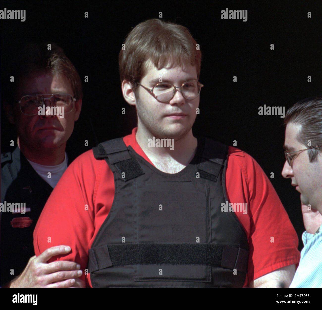 FILE - In this Oct. 2, 1997, file photo, Luke Woodham, 16, exits the ...