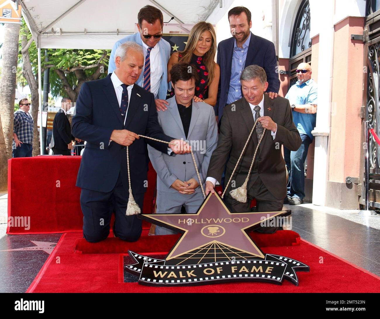 Jeff Zarrinnam, front row from left, Jason Bateman and Leron Gubler ...