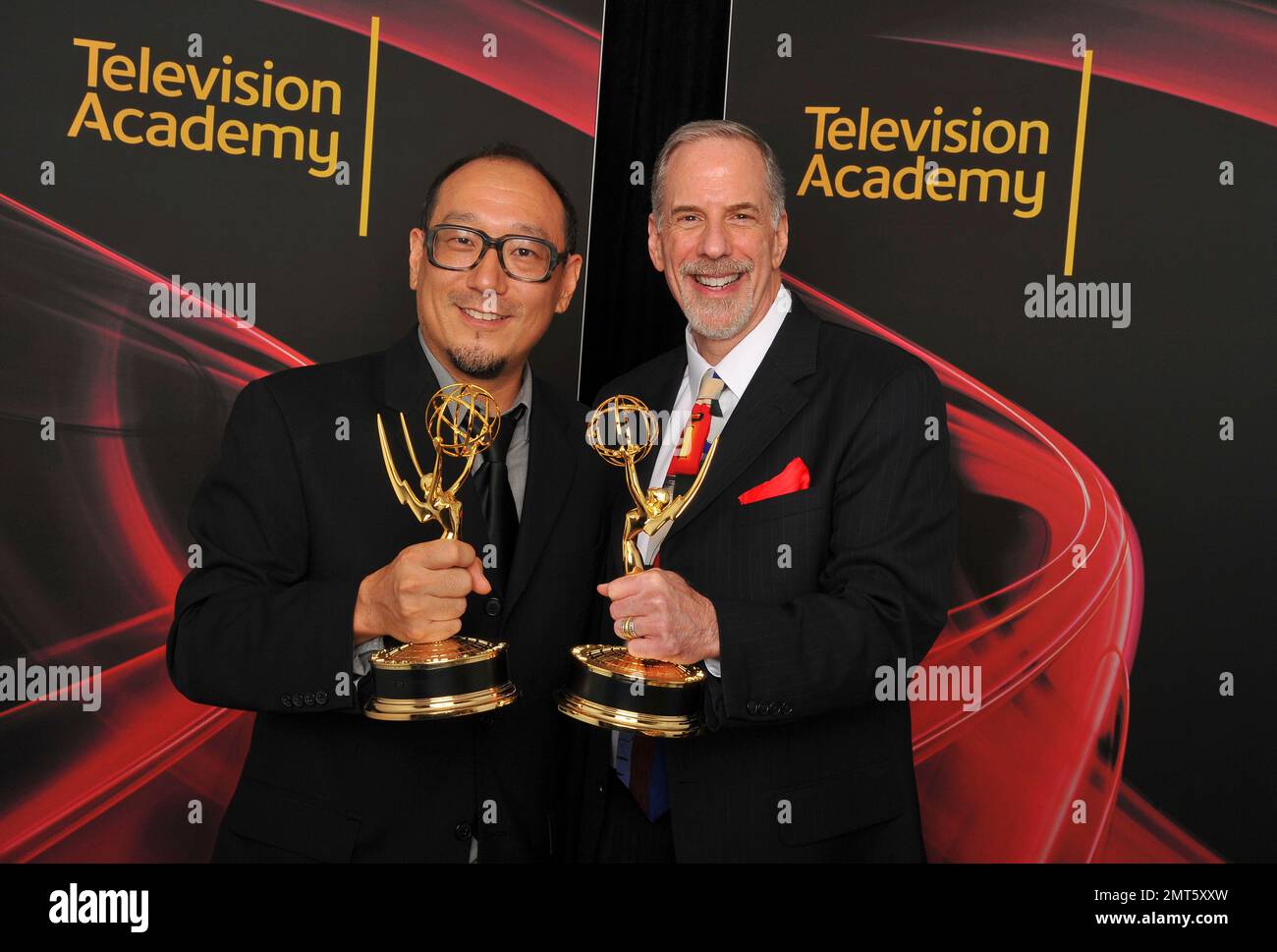 EXCLUSIVE - Nic Cha Kim, left, and Jon Kaplan pose for a portrait with ...