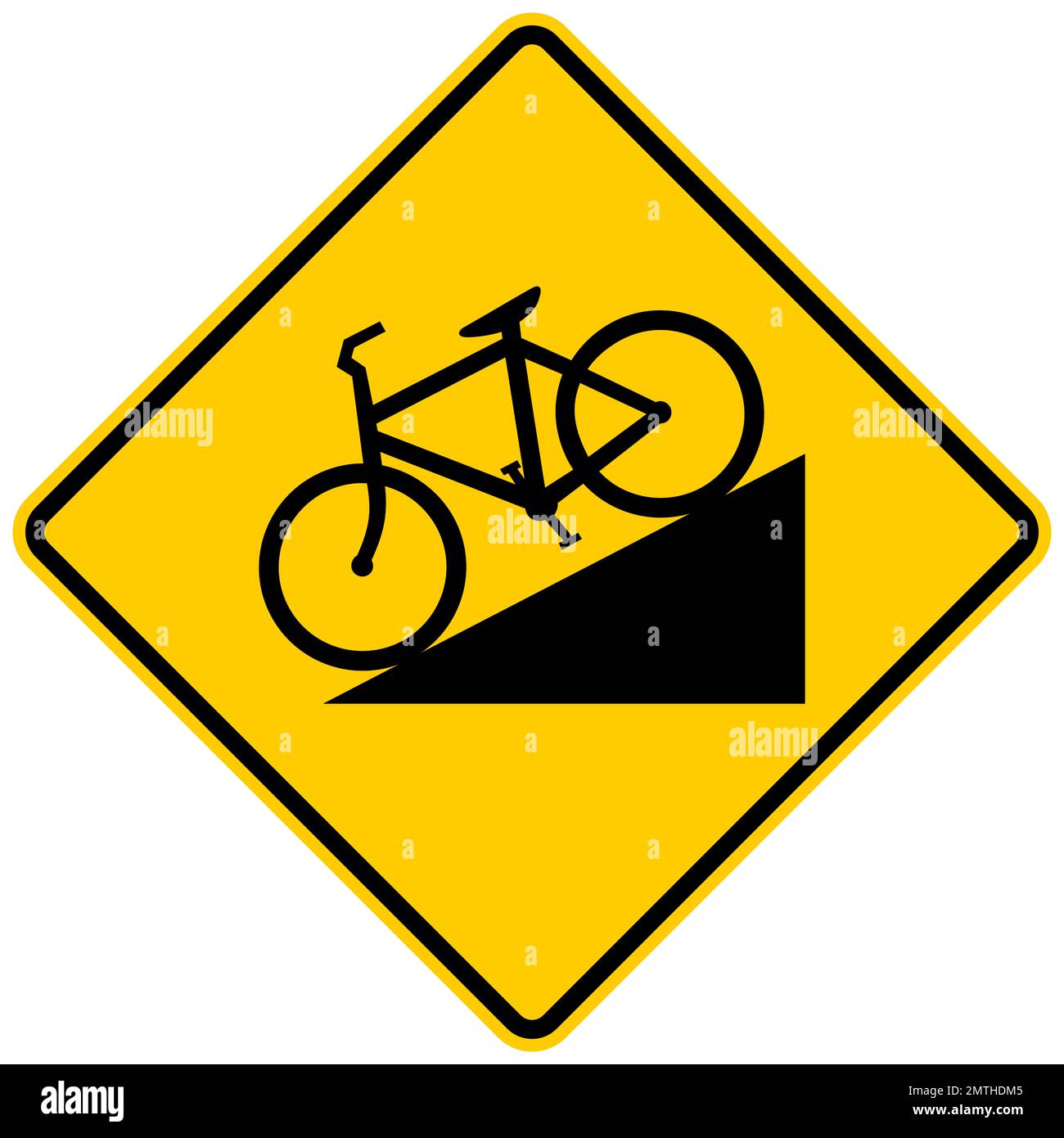 Bicycle warning sign Banque de photographies et d’images à haute ...