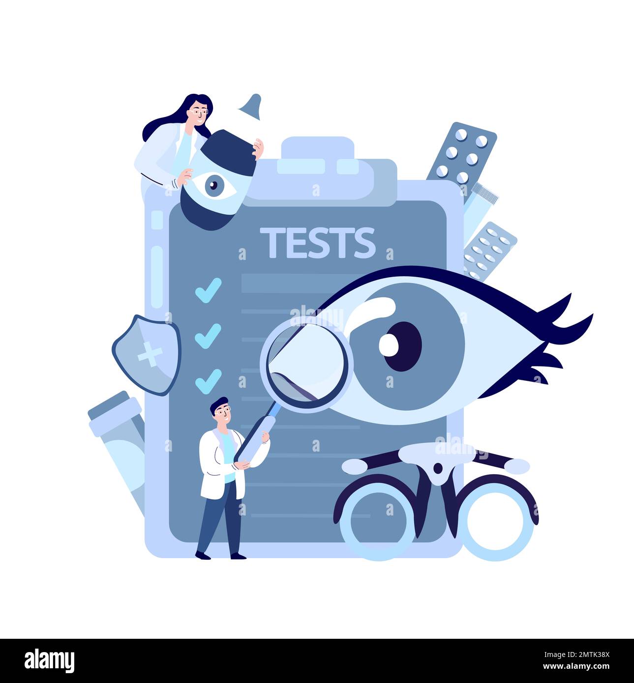 Médecins ophtalmologiste, Oculistes examiner, diagnostiquer la vision ...