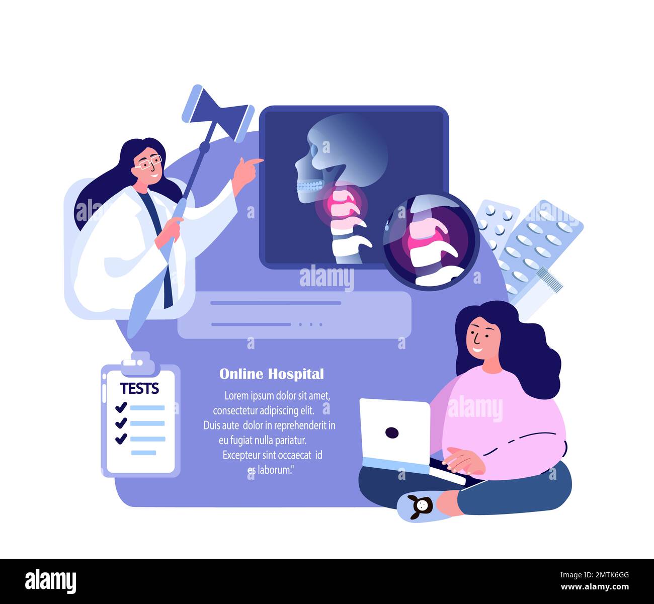 En ligne traumatologue orthopédiste Docteur Consultate femme patient ...