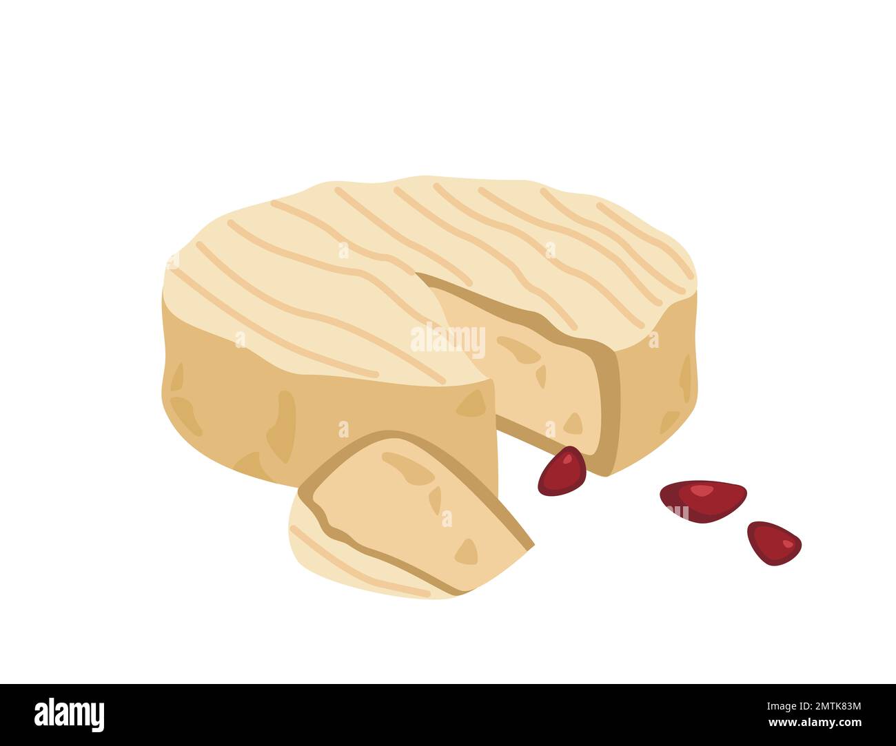 Brie au fromage doux gastronomique avec croûte grise de moule. Coupez ...