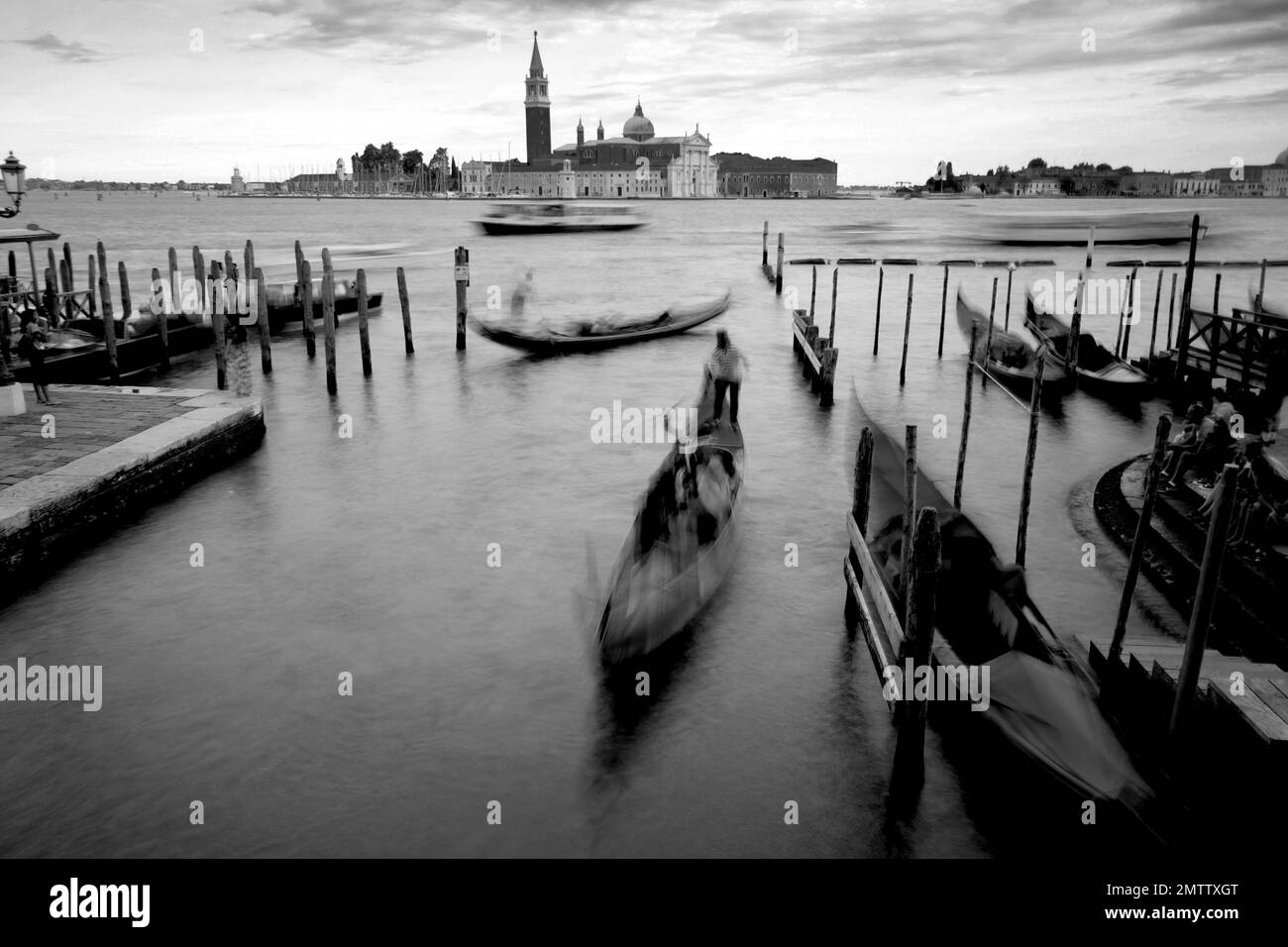 Venice stamp Banque d'images noir et blanc - Alamy