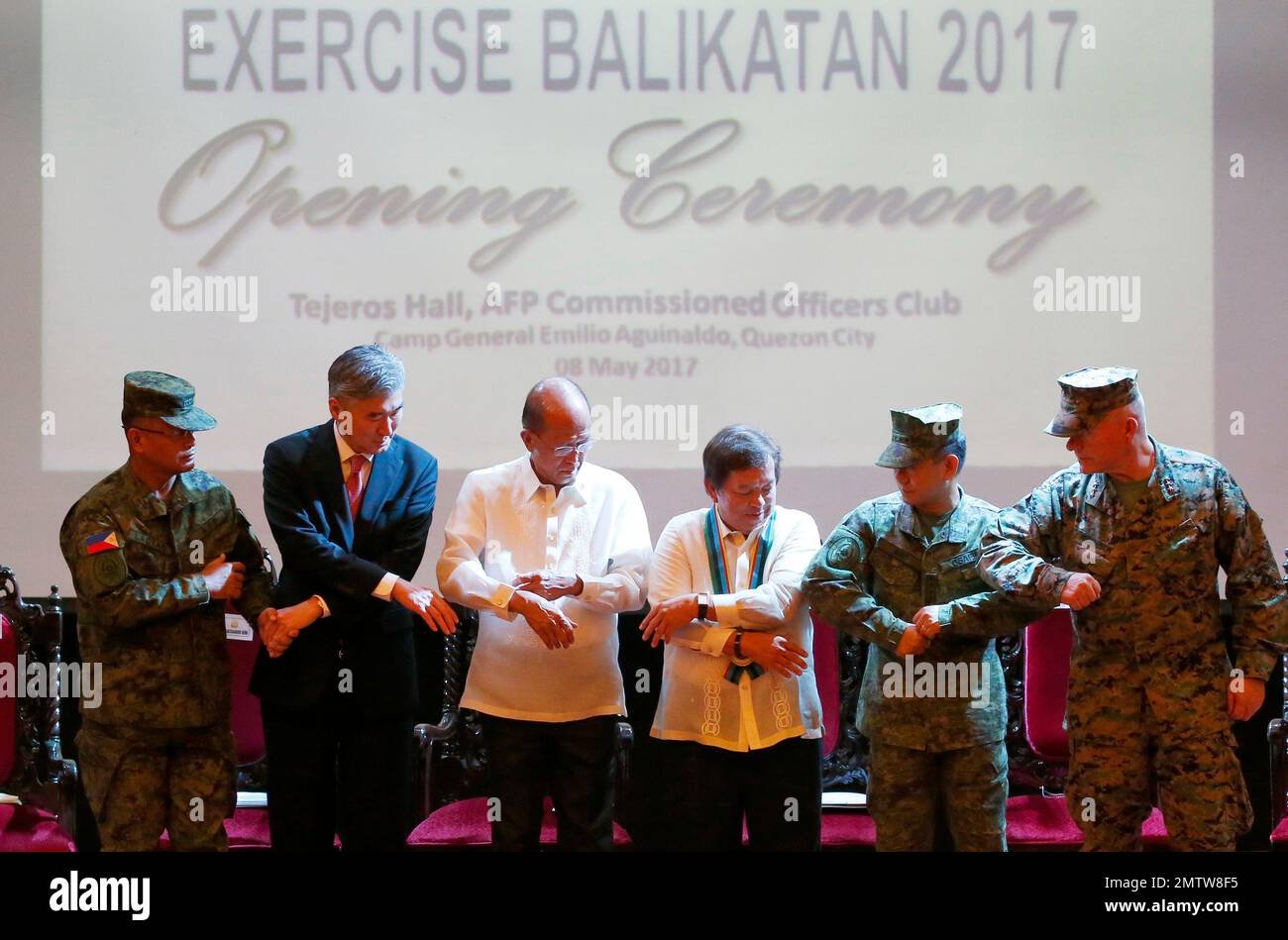 From left to right, Lt.Gen. Oscar Lactao, U.S. Ambassador to the Philippines Sung Kim ...