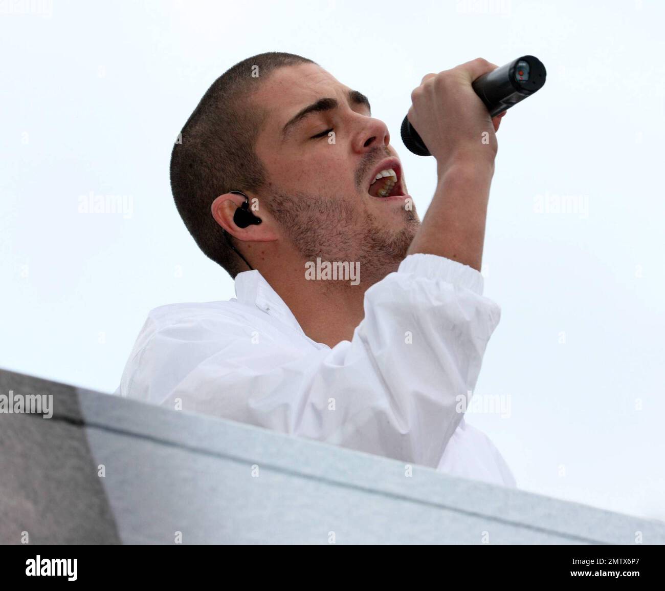 Max George du groupe pop The Wanted à Tower Bridge dans Potters Field ...